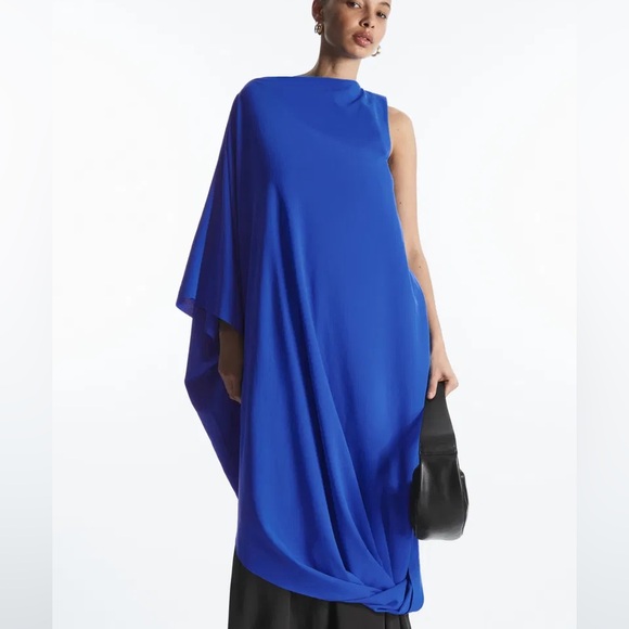 COS | Dresses | New Cos Vibrant Blue Asymmetrical Dress | Poshmark